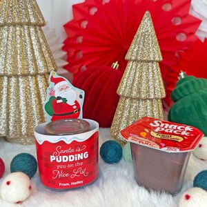 Santa Pudding Cup Printable Christmas Treat Card, Instant Download ...