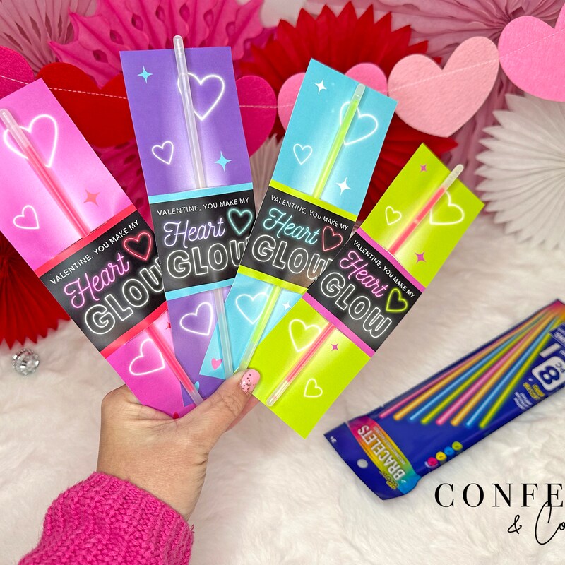 Glow Stick Valentine Printable - Etsy