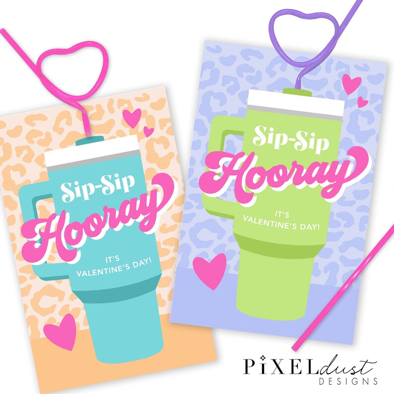 Silly Straw Valentine Cup Printable Cards, Crazy Straw Classroom ...