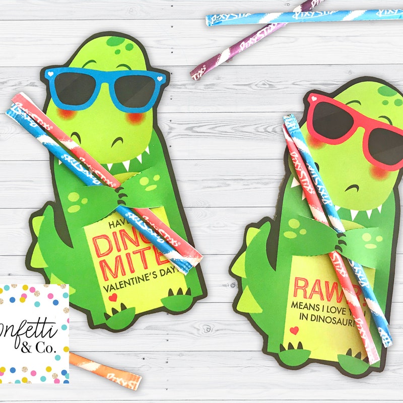 Dinosaur Valentine - Etsy