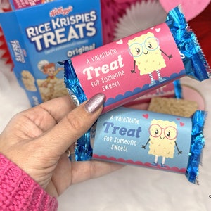 Printable Rice Krispy Treat Valentine Cards, Rice Cereal Treats ...