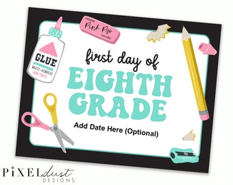 Printable First Day of School ELEVENTH GRADE Sign Back to - Etsy