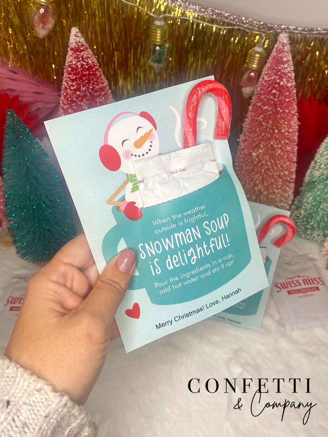 Snowman Soup Hot Chocolate Printable Hot Cocoa Christmas - Etsy