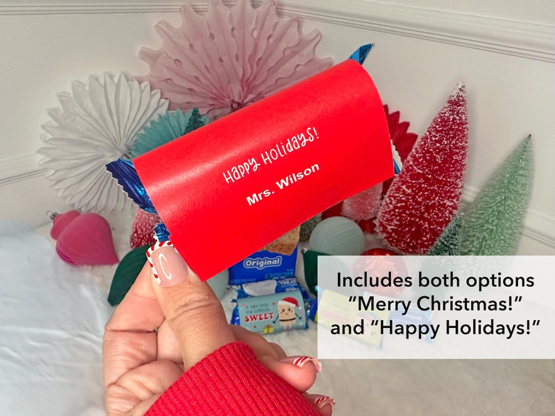 Christmas Rice Krispy Treat Wrappers, Treats Tags, A Treat for Someone ...