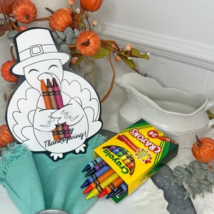 Thanksgiving Turkey Treat Holder Printable Cards for Kids, Coloring ...