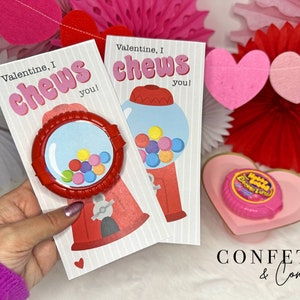 Gumball Machine Valentines, Printable Bubble Tape Valentine Cards ...