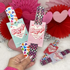 Retro Slap Bracelet Printable Valentine Cards, Non-candy Valentines ...