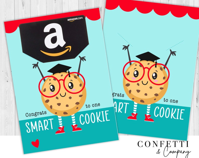 Congrats to One Smart Cookie Graduation Gift Card Holder, INSTANT ...