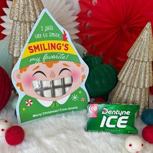 Christmas Chewing Gum Printable Treat Card, Classroom Christmas Gift ...