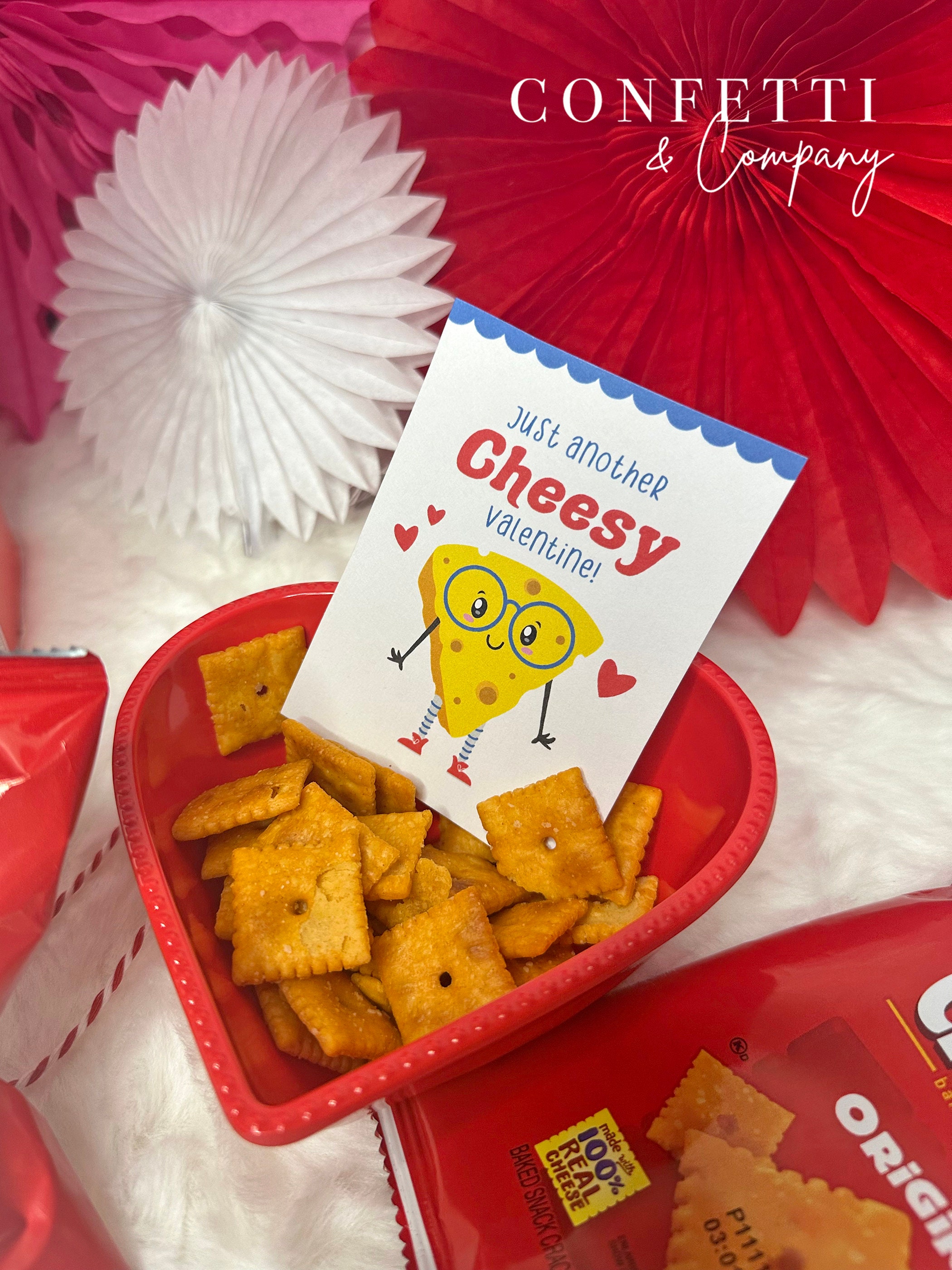 Cheesy Cheese Valentine Printable Cards, Classroom Valentines, Boy ...