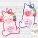 Unicorn Valentine Treat Holder Printable Cards Candy Hugger | Etsy