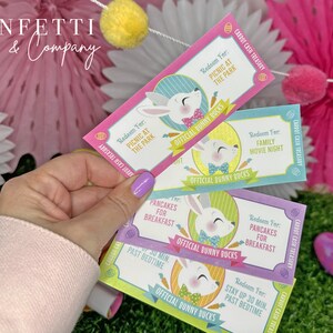 Easter Bunny Bucks Printables, Printable Easter Egg Coupons, Easter ...