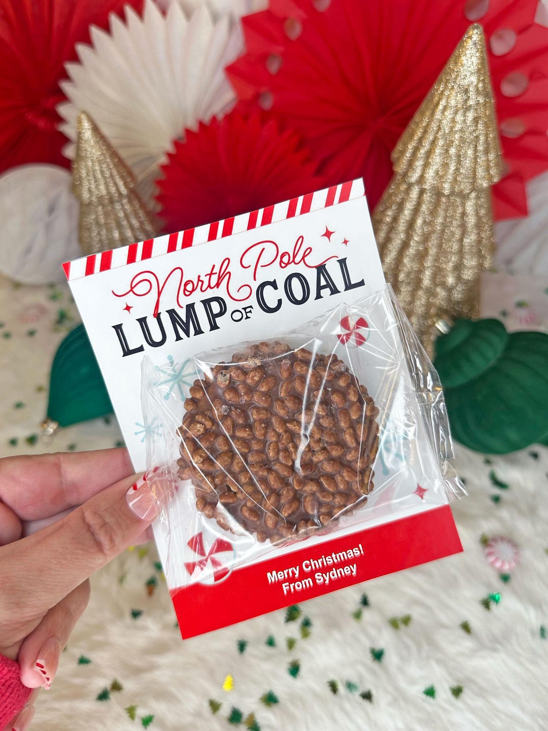 Lump of Coal Funny Christmas Treat Cards, Printable Holiday Classroom ...