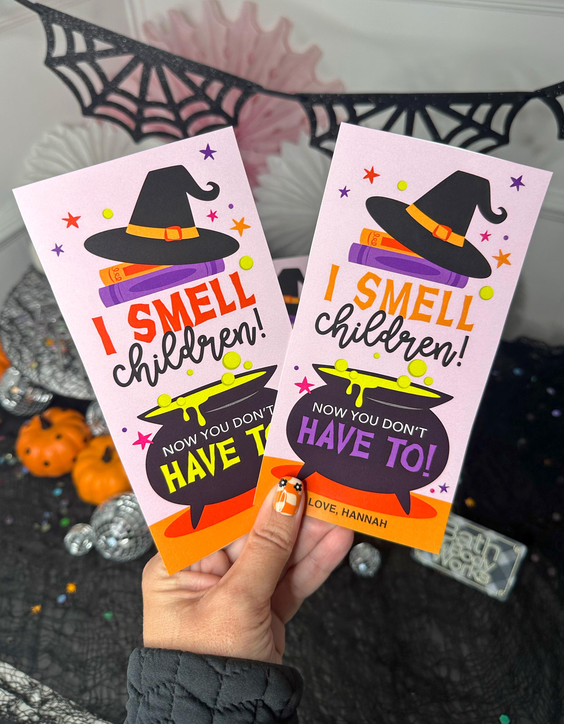 Printable I Smell Children Funny Halloween Teacher Gift Tags, INSTANT ...