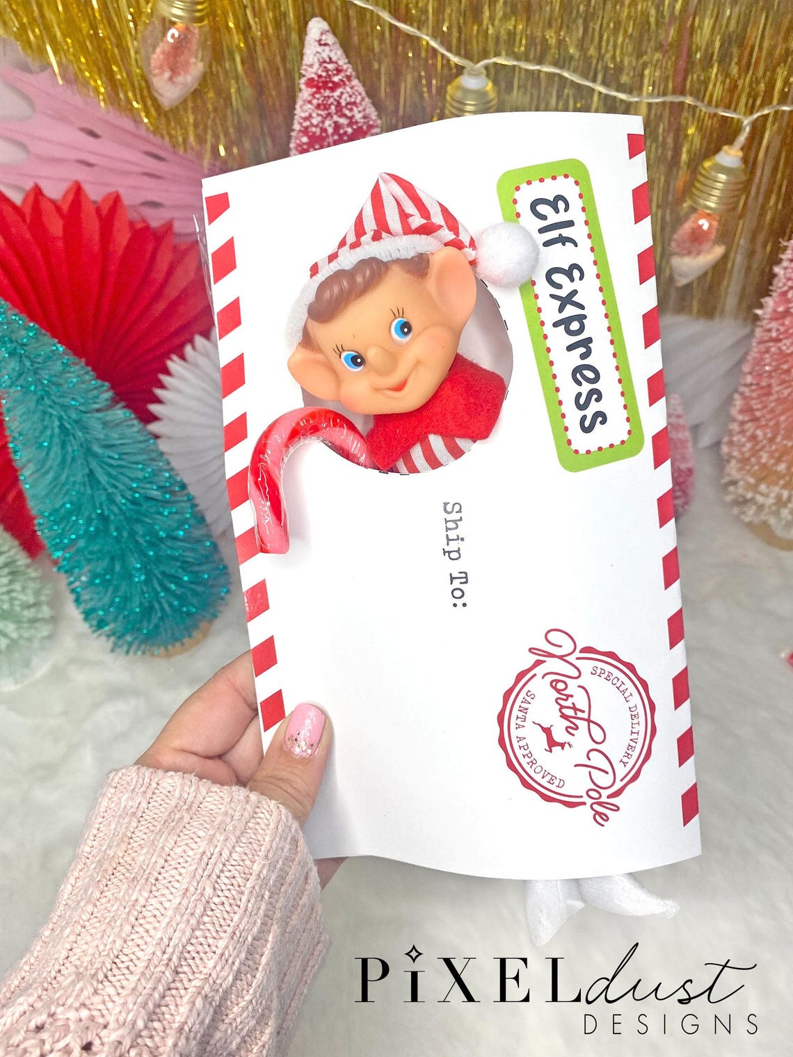 Printable Elf Envelopes, Elf Outfit Accessory, Printable Elf Prop ...