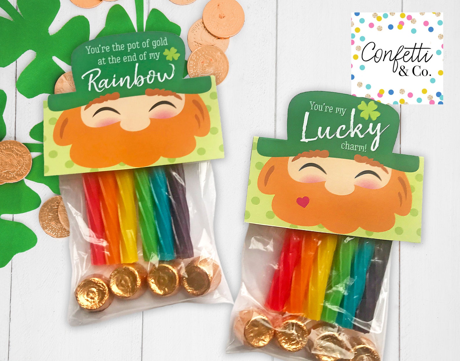 St. Patrick's Day Leprechaun Printable Treat Bag Topper, Leprechauns ...