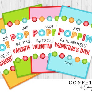 Pop-it Printable Valentine Cards, Poppit Valentines, Boys Valentine's ...