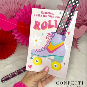 Retro Roller Skate Valentine Treat Holder Printable Cards, Kid's ...