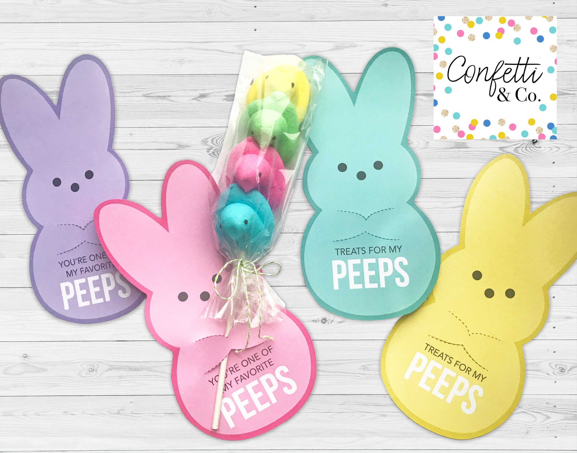 Easter Bunny Card Easter Rabbit Printable Treat Holder Card | Etsy