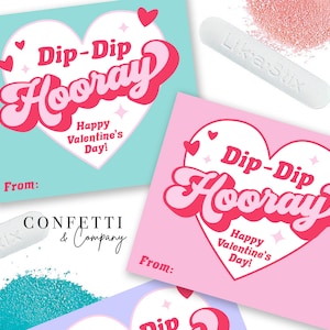 Dip Candy Wrapper Valentines, Printable Valentine Cards for Kids, Fun ...