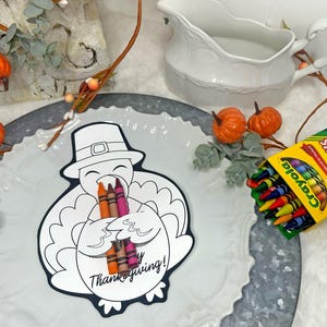 Thanksgiving Turkey Treat Holder Printable Cards for Kids, Coloring ...