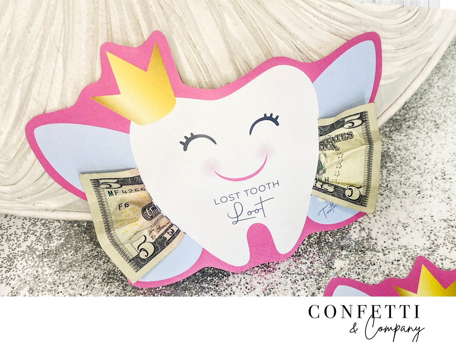 Printable Tooth Fairy Money Holder, Printable Digital File, Instant ...