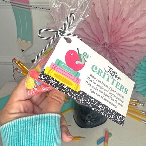 Printable Book Worms & Jitter Critters Gummy Worm Treat Tags for ...