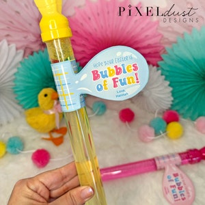 Printable Easter Bubble Wand Tags, Hope Your Easter is Bubbles of Fun ...