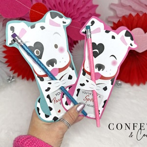 Dalmatian Puppy Dog Valentine Treat Holder Printable Cards, Candy ...