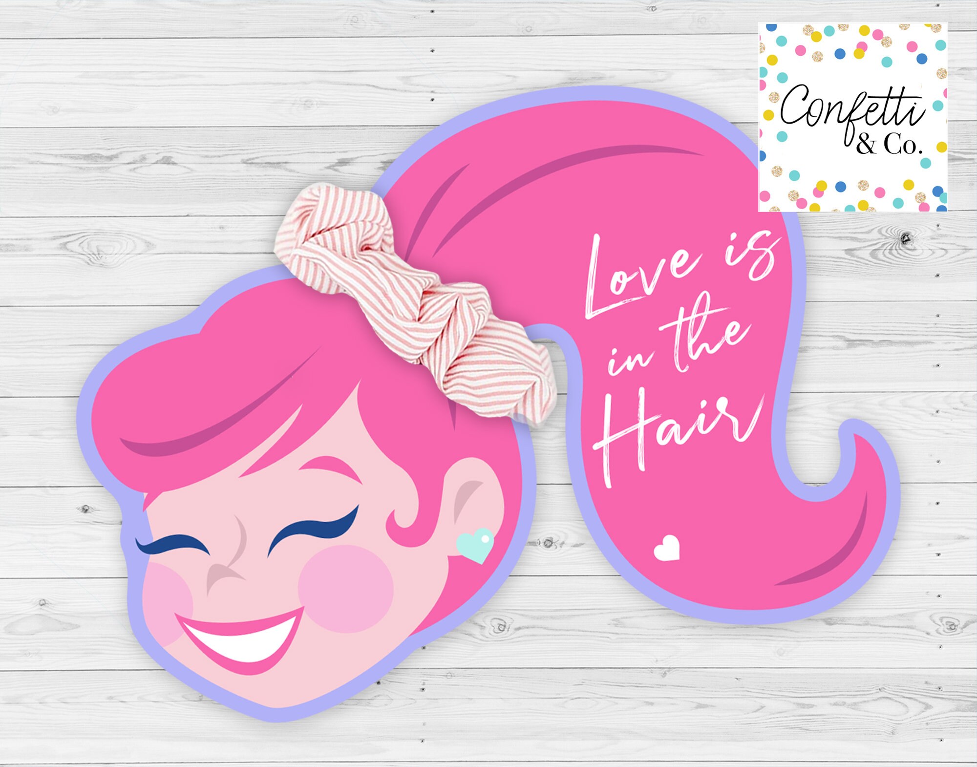 Girl's Scrunchie Valentines, Printable Cards, Kids Valentine, School ...
