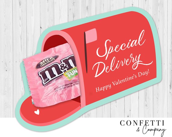 Mailbox Valentine Treat Holder Printable Cards Gift Card | Etsy