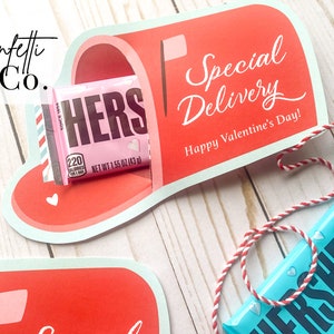 Mailbox Valentine Gift Card Holder Printable Cards, Candy Holder, Girls ...