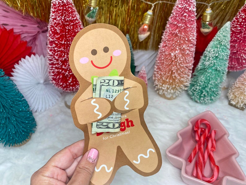 A Little Extra DOUGH for Christmas Gingerbread Cookie Money - Etsy
