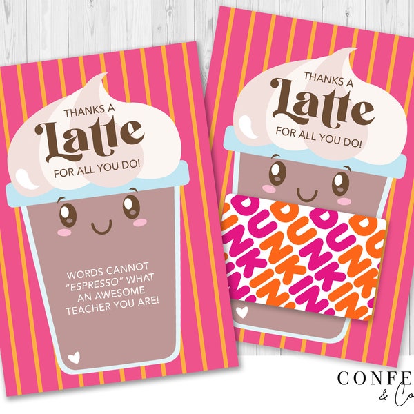 Thanks a Latte - Etsy