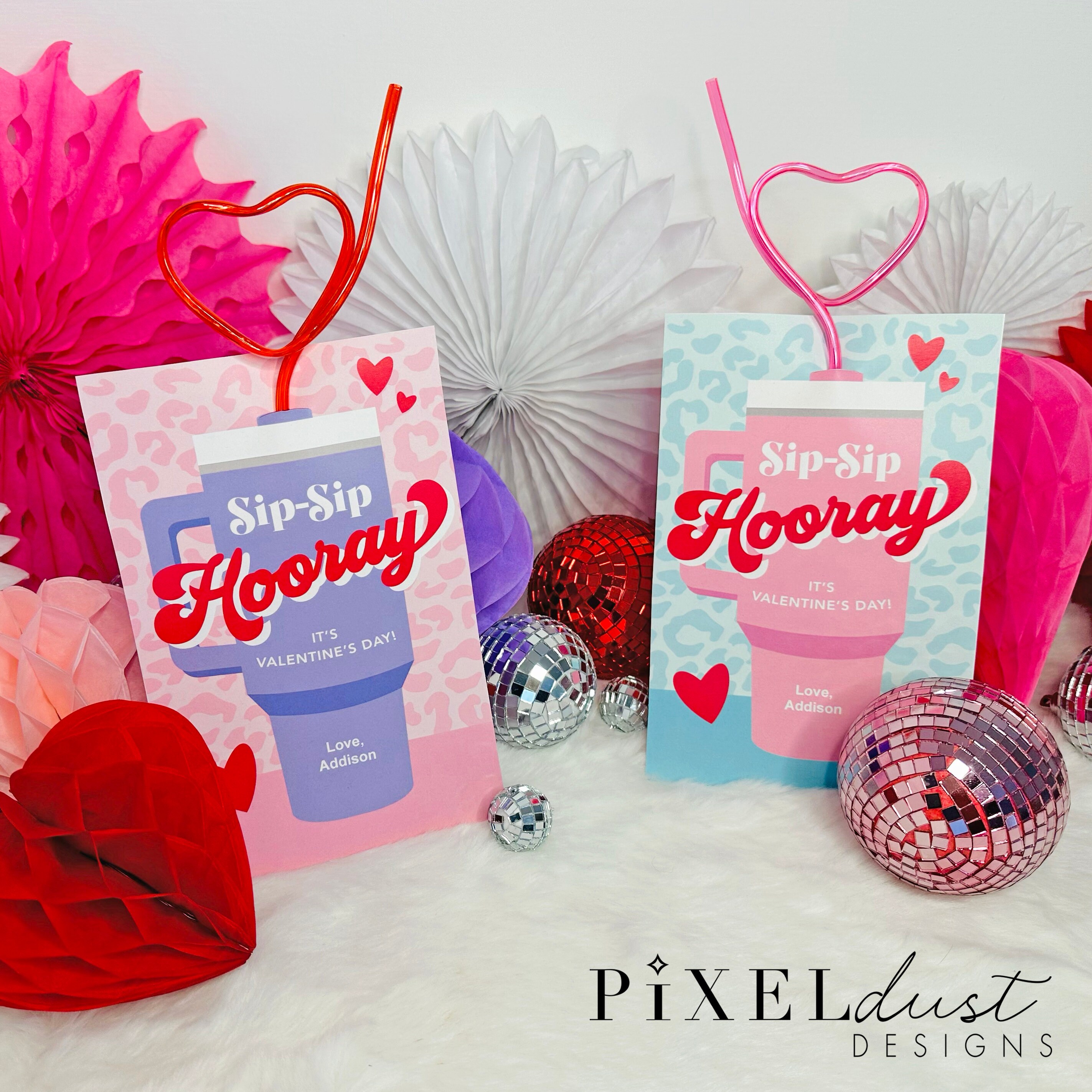 Silly Straw Valentine Cup Printable Cards, Crazy Straw Classroom ...