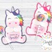 Unicorn Valentine Treat Holder Printable Cards, Girl Classroom ...