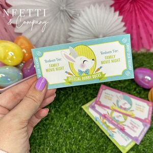 Easter Bunny Bucks Printables, Printable Easter Egg Coupons, Easter ...