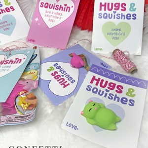Squishie Valentines, Squishy Printable Valentine Cards, Hugs ...