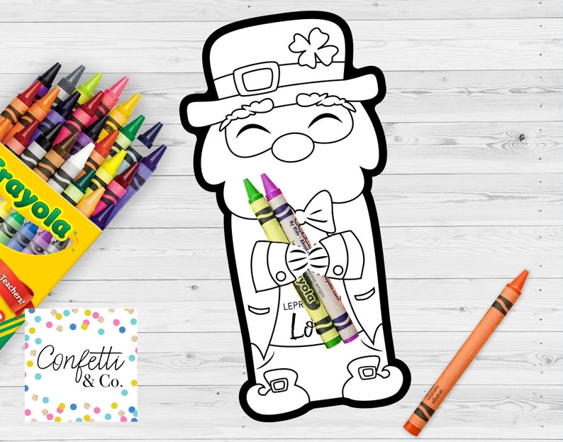 St. Patrick's Day Leprechaun Printable Treat Holder Card | Etsy