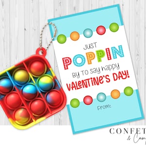 Pop-it Printable Valentine Cards, Poppit Valentines, Boys Valentine's ...
