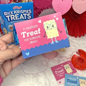 Printable Rice Krispy Treat Valentine Cards, Rice Cereal Treats ...