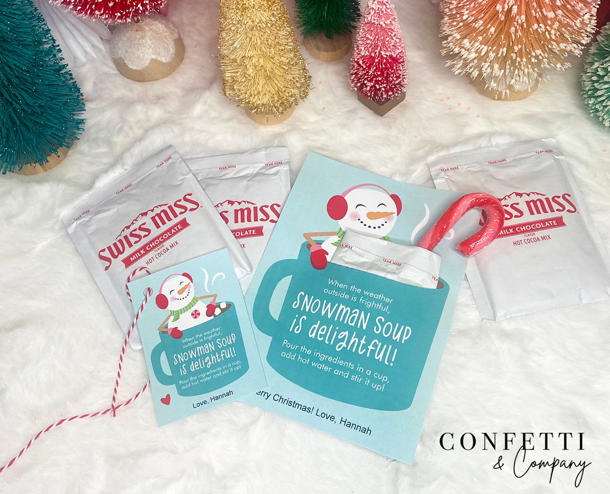 Snowman Soup, Hot Chocolate Printable, Hot Cocoa Christmas Gift Tag ...