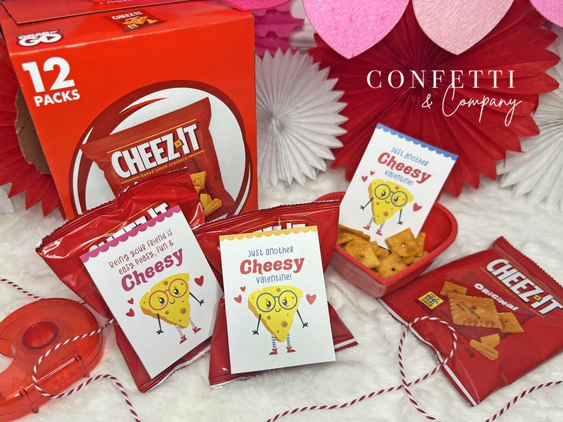 Cheesy Cheese Valentine Printable Cards, Classroom Valentines, Boy ...