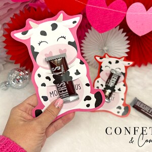 Cute Cow Valentines, Printable Valentine Card, Moo Cow Kid's Classroom ...