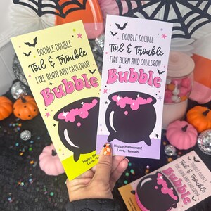 Bubble Tape Witch Cauldron Halloween Printable Card, Double Double Toil ...