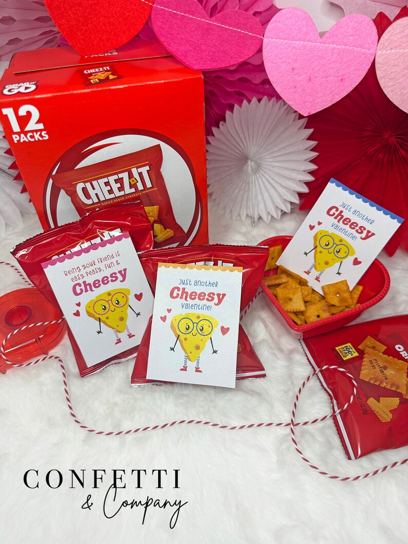 Cheesy Cheese Valentine Printable Cards, Classroom Valentines, Boy ...