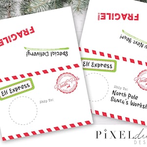 Printable Elf Envelopes, Elf Outfit Accessory, Printable Elf Prop ...