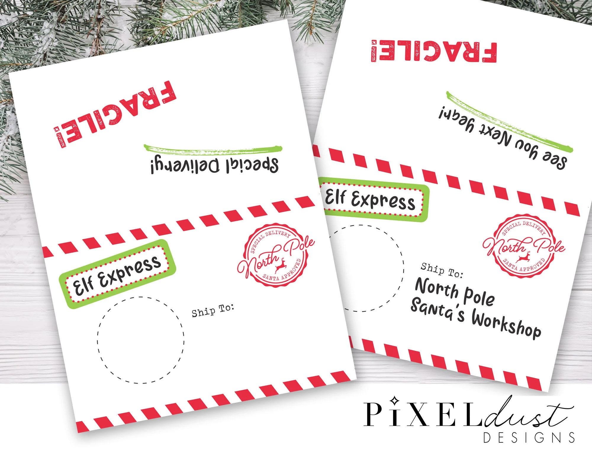 Printable Elf Envelopes, Elf Outfit Accessory, Printable Elf Prop ...