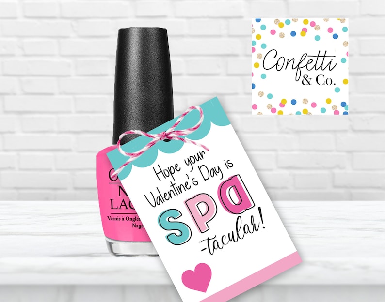Valentine's Day Nail Polish Gift Tags Nail Polish | Etsy