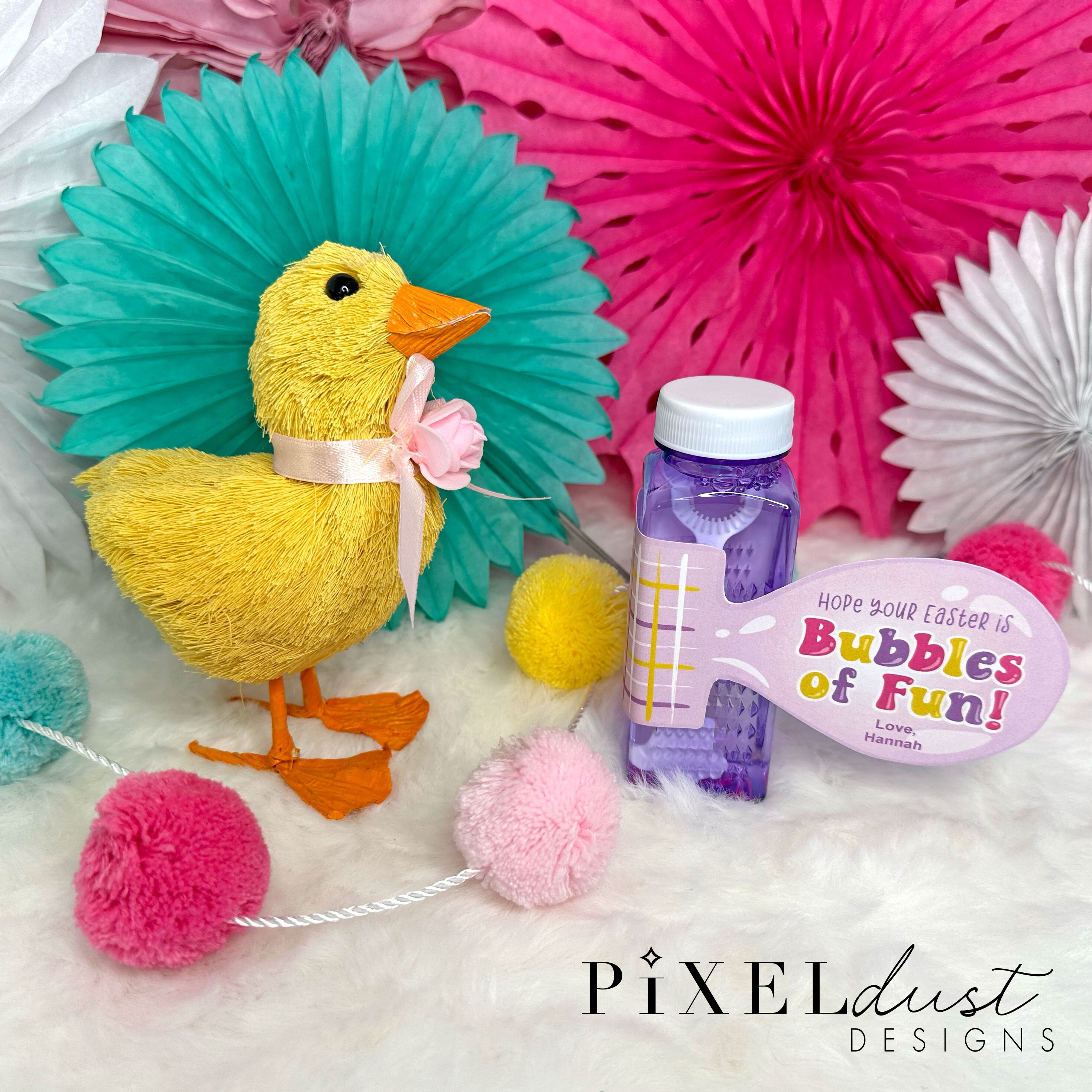 Printable Easter Bubble Wand Tags, Hope Your Easter is Bubbles of Fun ...